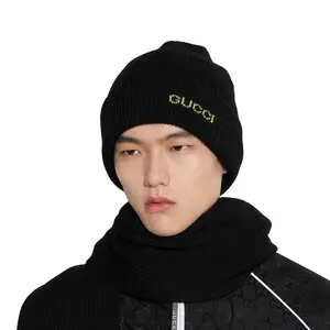 Gucci Wool Beanie With Embroidery