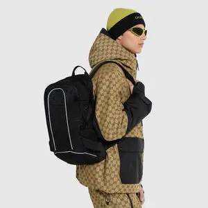 Gucci Small Gg Nylon Backpack - Black