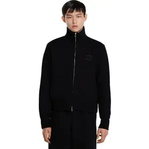 Gucci Brushed Cotton Jersey Zip Sweatshirt