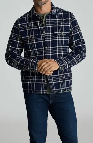 UNTUCKIT Whitacker Regular Fit Plaid Cotton Button-up Overshirt