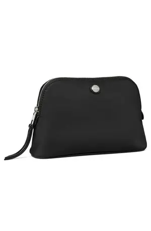 Tory Burch Small Dome Nylon Cosmetic Case - Black