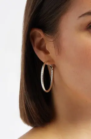 Nordstrom Faceted Hoop Earrings