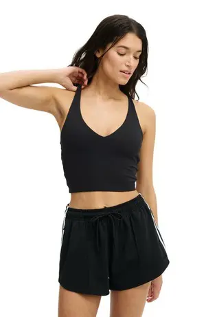 Cotton:on Ultra Soft Cross Back Tank - Black