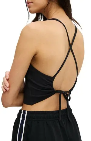 Cotton:on Ultra Soft Cross Back Tank - Black