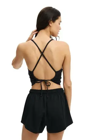 Cotton:on Ultra Soft Cross Back Tank - Black