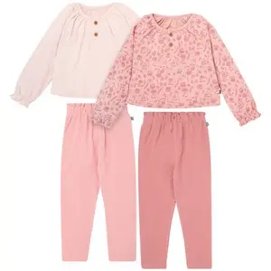 MODERN MOMENTS™ BY GERBER Henley Top And Paperbag Pants Set - Rose