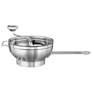 ROSLE Stainless Steel Food Mill With Handle And 2 Grinding Sieves - Silver