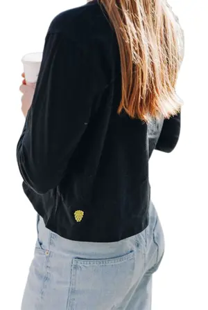 YELLOWBERRY Whisper Long Sleeve Tee - Black