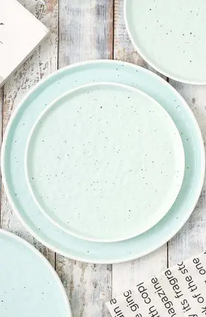 STONE + LAIN Elena Stoneware 4-piece Salad Plate Set - Mint