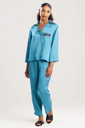 Natori Ashley Icon Notch Lace Pj - Stripe