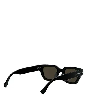 Fendi Selleria Rectangle Sunglasses, 50mm