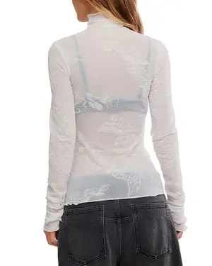 Free People Mesh Long Sleeve Top