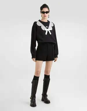 Dolce & Gabbana Sweatshirt With Macramé And Bow