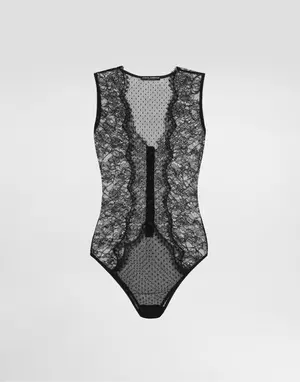 Dolce & Gabbana Textured Plumetis Bodysuit