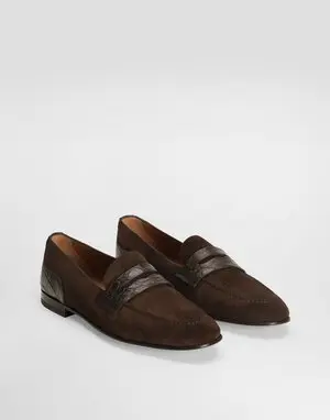 Dolce & Gabbana Split Calfskin And Alligator Slippers - Multicolor