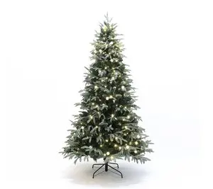 LUXEN HOME Luxenhome 7.5ft Artificial Xmas Tree W/ 400 Mix Ed Warm Lights - One-color