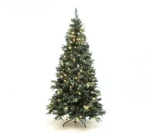 LUXEN HOME Luxenhome 7.5ft Pre-lit Artificial Pine Xmas Tr Ee With Stand - One-color