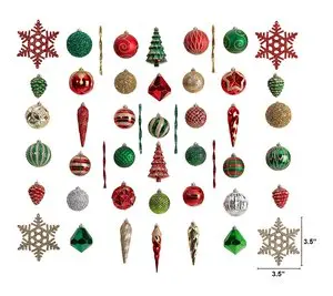 NEARLY NATURAL 52-count Christmas Tree Ornament Box Set