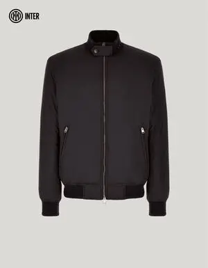 Canali Nuvola Padded Technical Fabric Bomber Jacket