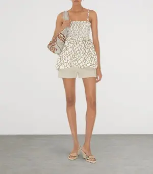 Burberry Check Mews Wedge Mules - Beige