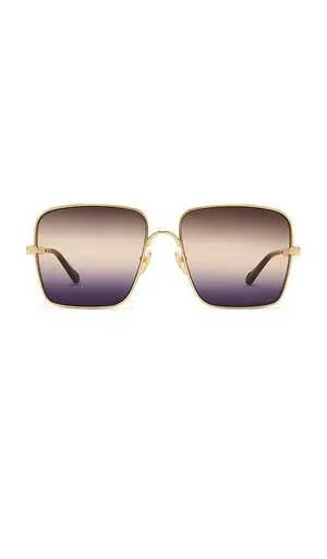 Chloé Aly Square Sunglasses - Gold & Blue