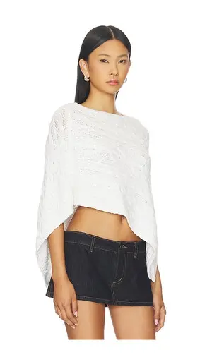 Frankies Bikinis Mountain Cable Knit Poncho