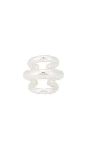 BRONX BANCO Triple Dome Ear Cuff In Metallic