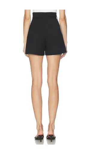 GESTUZ Zuzu High Waisted Pleated Shorts - Black