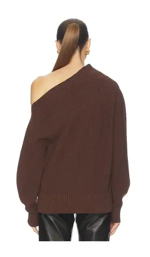 Brochu Walker Hart Off Shoulder Pullover - Cordovan