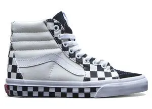 VANS Sk8-hi Checkerboard Sidewall Sneakers - Black/white