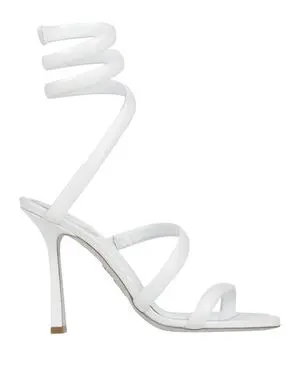 Rene Caovilla Sandals In Lambskin - White