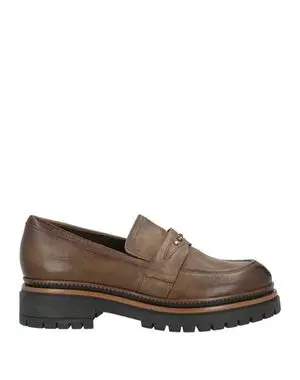 MJUS Leather Lug Sole Loafers - Green