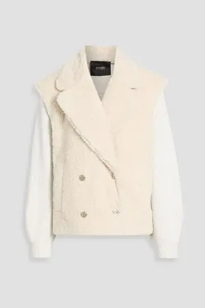 Maje Double-breasted Paneled Jacket