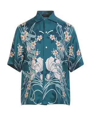 Amiri Shirt Size Silk - Deep Teal