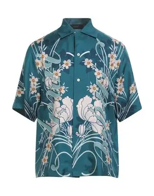 Amiri Shirt Deep Teal Size Silk