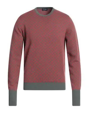 DRUMOHR Cashmere Geometric-print Sweater - Tomato Red