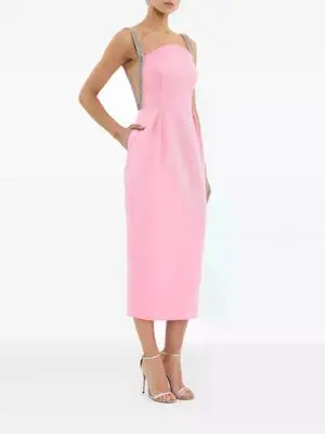 Rebecca Vallance Amaro Embellished Midi Dress - Pink