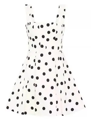 REBECCA VALLANCE Square Neck Polka Dot Mini Dress