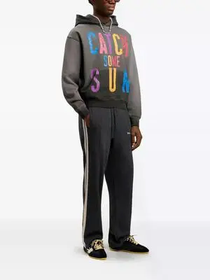 Palm Angels Graphic-print Cotton Hoodie - Grey