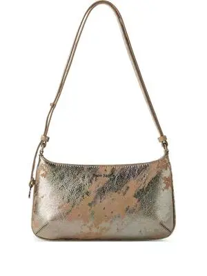Palm Angels Giorgina Wrinkled Leather Shoulder Bag - Silver
