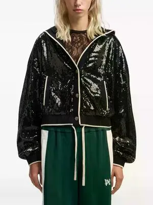 Palm Angels Curved Logo Sequin Jacket
