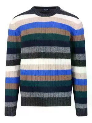 DRUMOHR Striped Wool Sweater - Grey