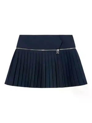 Off-White Pleated Zip Skirt