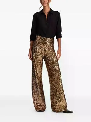 Alice + Olivia Athena Sequinned Palazzo Pants