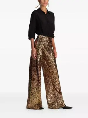 Alice + Olivia Athena Sequinned Palazzo Pants