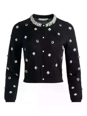 Alice + Olivia Embellished Cardigan - Black