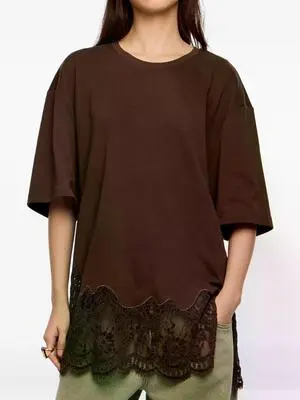 Bimba Y Lola Lace-trimmed T-shirt