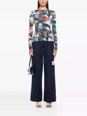 Off-White Urban Print Long-sleeve Top
