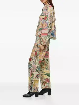 Bimba Y Lola Printed Denim Trucker Jacket