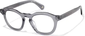 Zenni Round Full Rim Eyeglasses - Transparent Gray